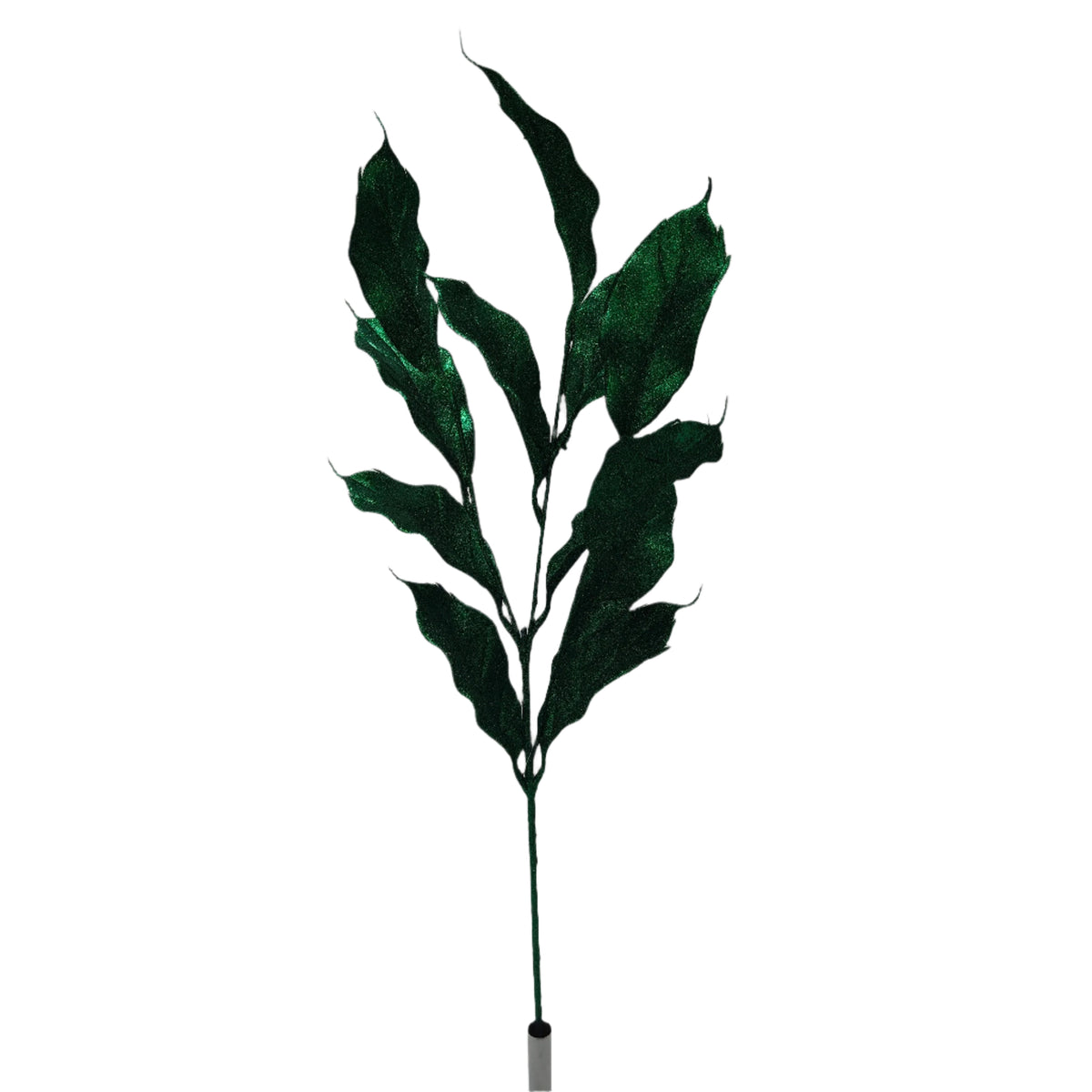XM13608 GLITTERED MAGNOLIA LEAF SPRAY,28" – Green Import Limited
